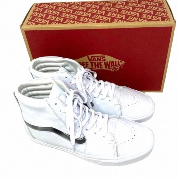 Vans | Shoes | Vans Sk8hi Xl Shoes Big Mood Leather White Mens ...